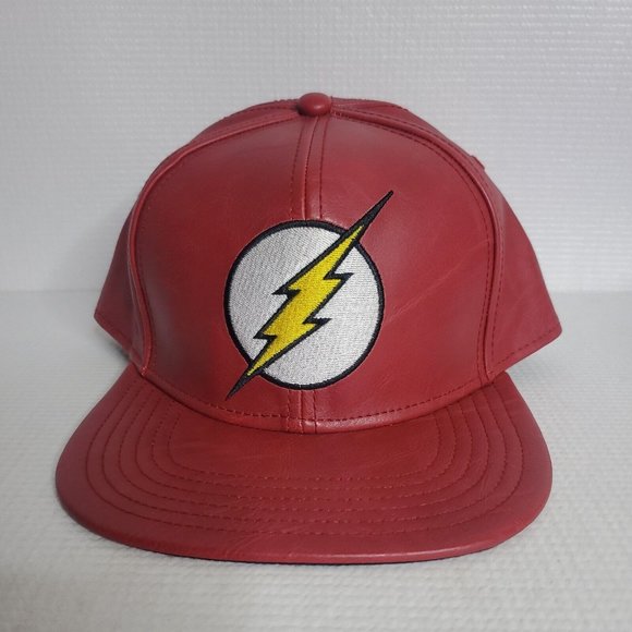 DC Comics | Accessories | Dc Comics The Flash Faux Leather Snapback Hat ...